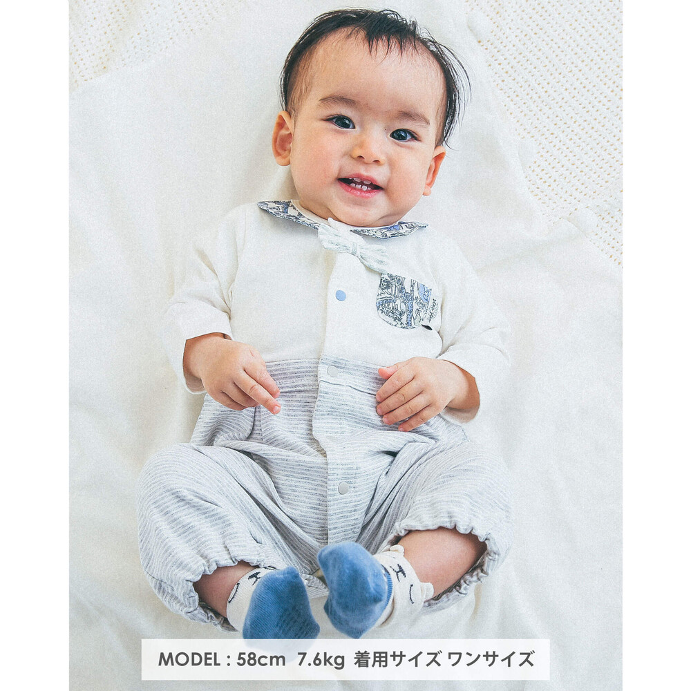 キルト 切り替え アニマル 2WAYオール (50～70cm)(ﾜﾝｻｲｽﾞ ブルー): 新生児/ベビー【べべモール公式】-子供服べべの公式通販サイト 「BEBE MALL」