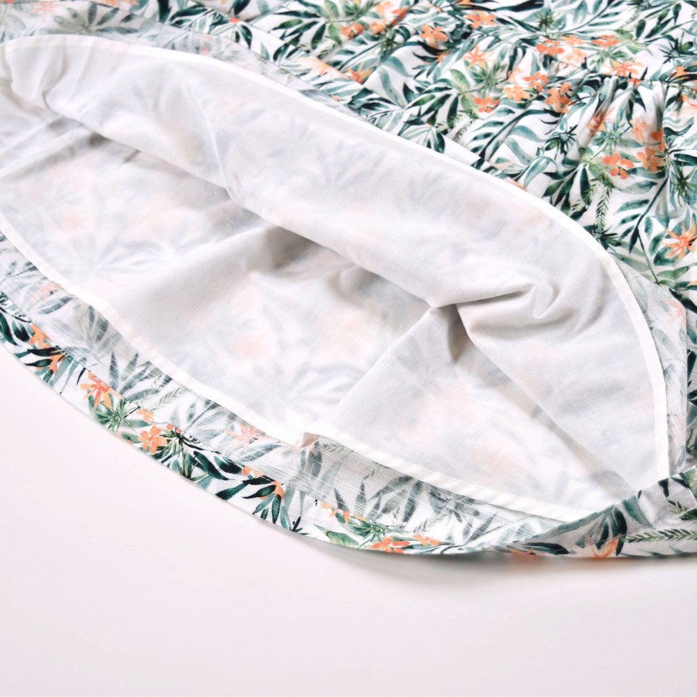 リーフ アロハ柄 ワンピース (90cm~130cm)(120cm グリーン系): ワンピース【べべモール公式】-子供服べべの公式通販サイト 「BEBE MALL」