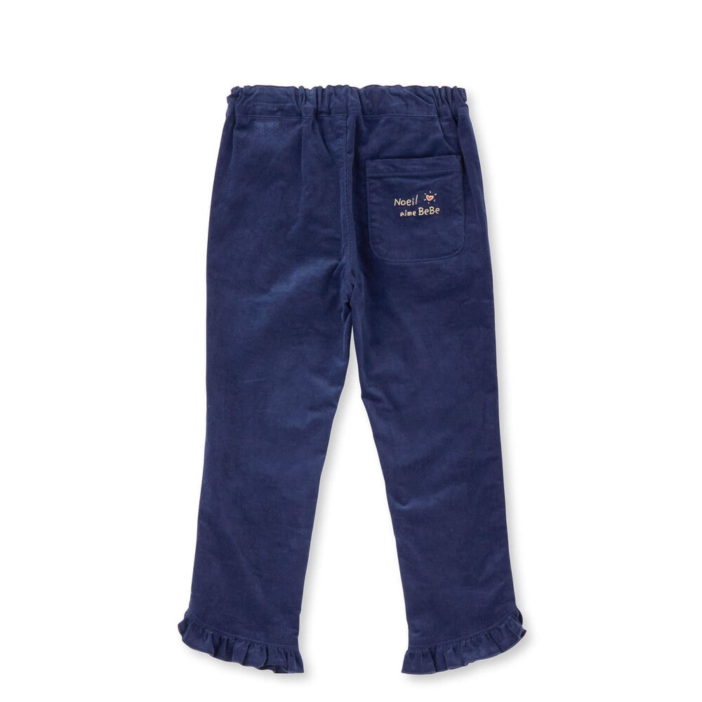 ストレッチコール裾フリルスリムパンツ(80~130cm)(80cm ベージュ ストレッチコール裾フリルスリムパンツ(80~130cm)(80cm ベージュ