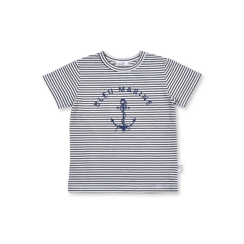 天竺 マリン プリント Tシャツ (80~110cm)(90cm ブルー 天竺 マリン プリント Tシャツ (80~110cm)(90cm ブルー