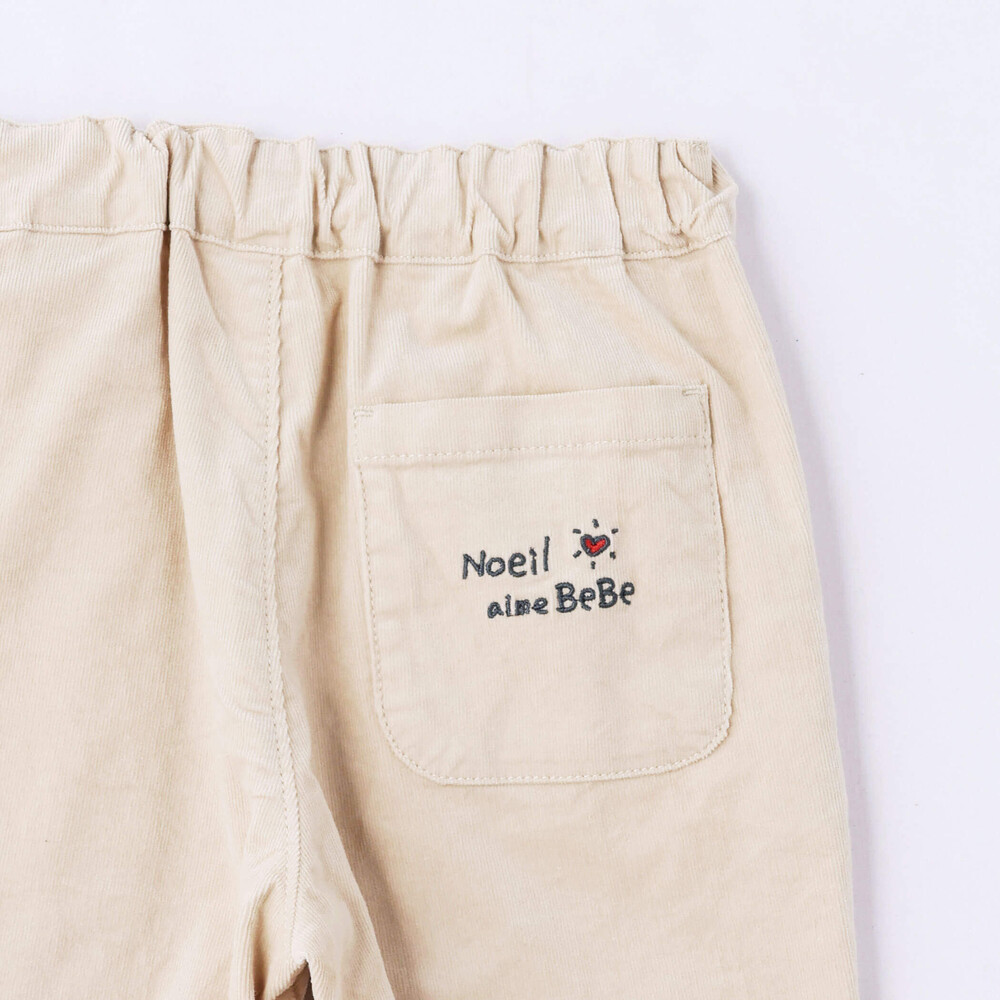 ストレッチコール裾フリルスリムパンツ(80~130cm)(80cm ベージュ ストレッチコール裾フリルスリムパンツ(80~130cm)(80cm ベージュ